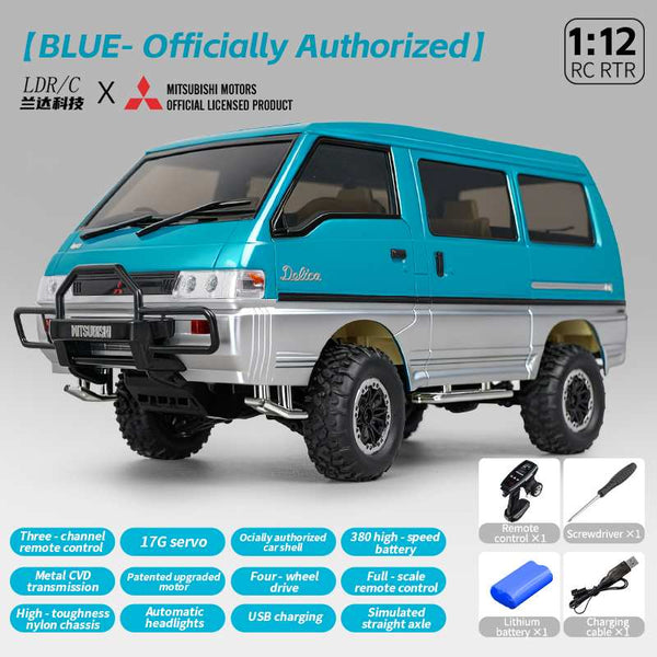 LDRC LD1296 1/12 Scale 2.4G Mitsubishi Delica 2-Speed Off-Road 4WD RC ...