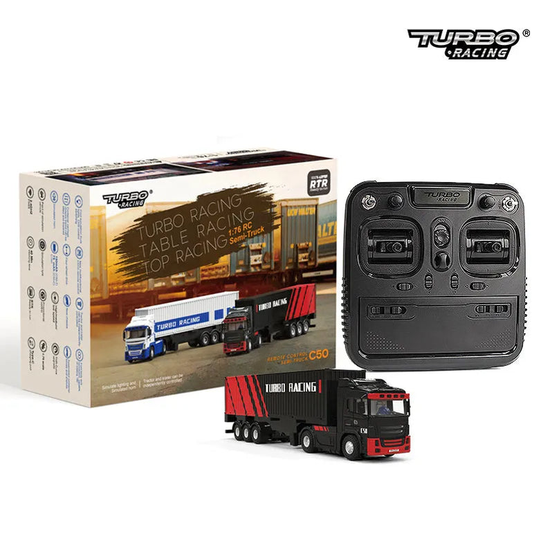 Turbo Racing 1:76 C50 Remote Control Semi Truck Trailer RC Truck ...