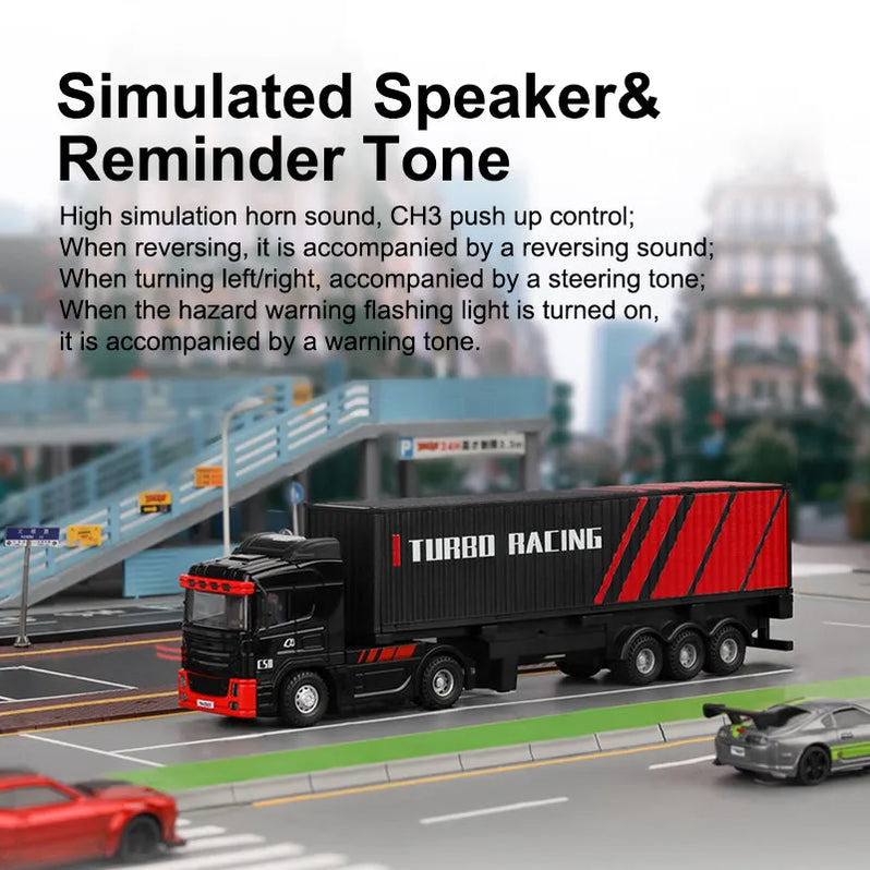 Turbo Racing 1:76 C50 Remote Control Semi Truck Trailer RC Truck ...