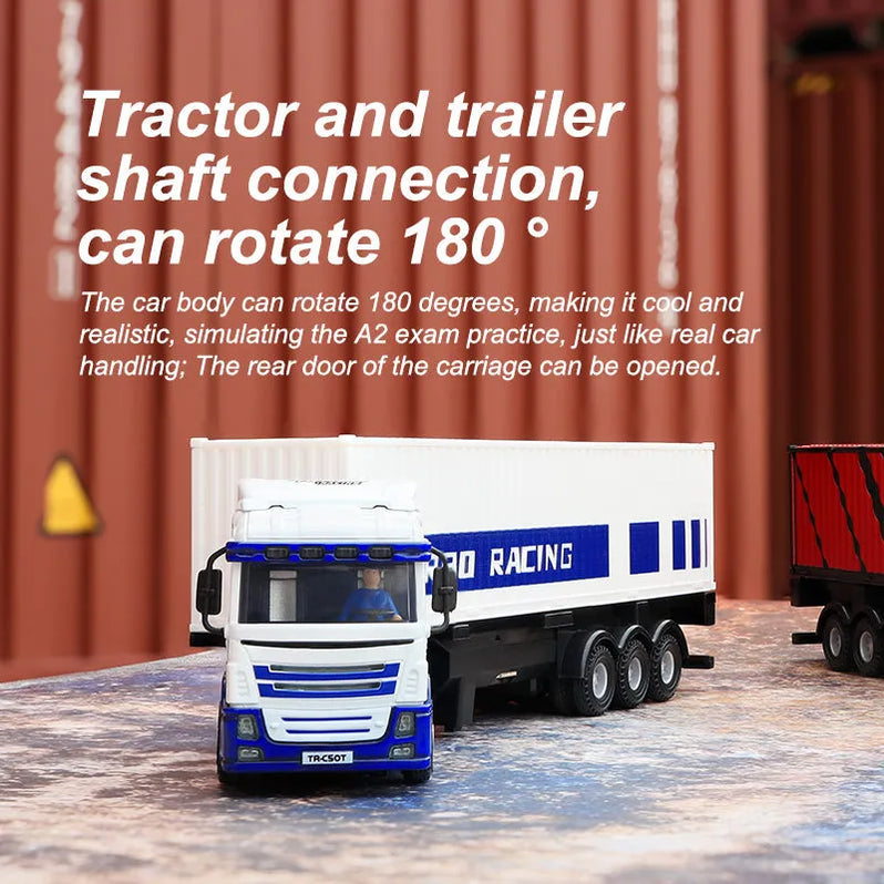 Turbo Racing 1:76 C50 Remote Control Semi Truck Trailer RC Truck ...