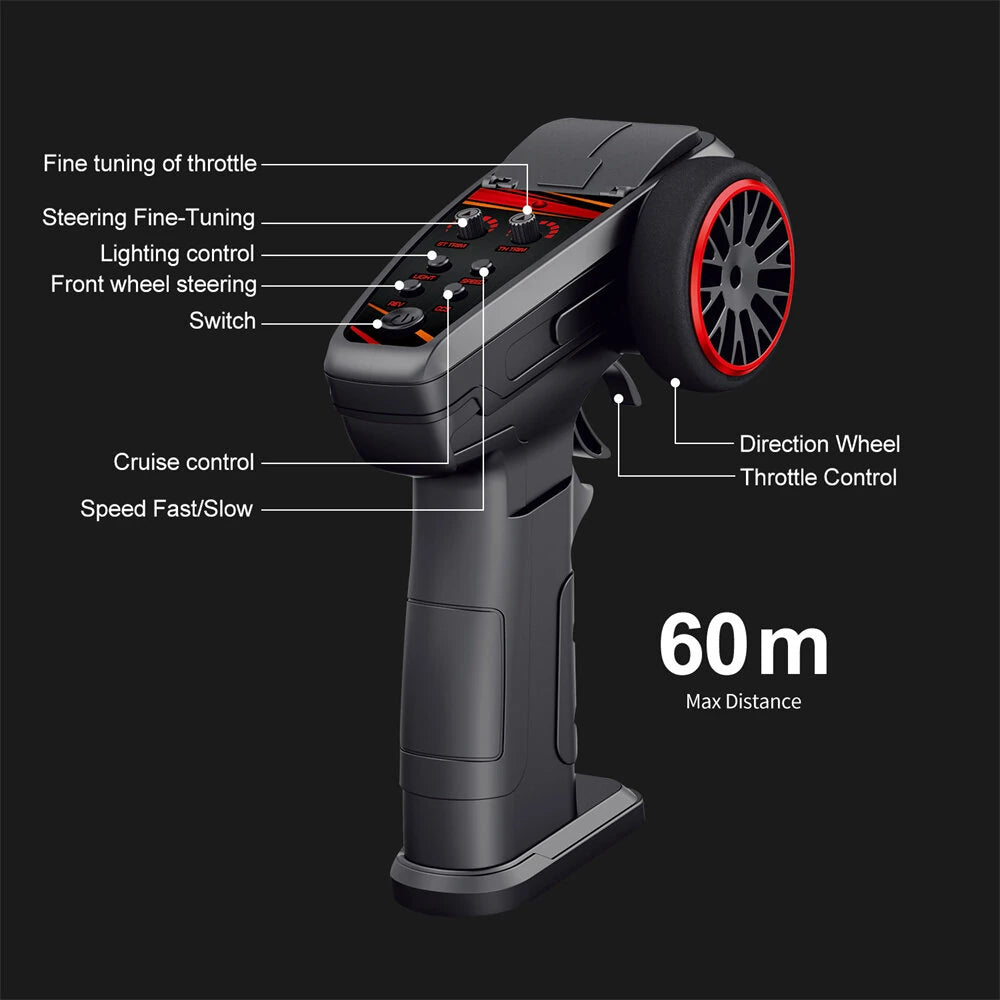 Wltoys 184023 1/18 4WD RC Rock Crawler – RTR Off-Road Truck with Two-S ...