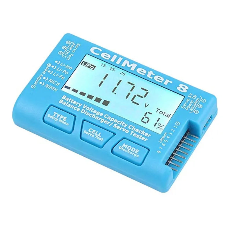 Digital RC Battery Capacity Tester Battery Voltage Checker Balance Dis ...